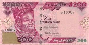 Banknote: 200 Naira (Nigeria(2022-2024 Modified Colors Issue) Wor:P-47c.1
