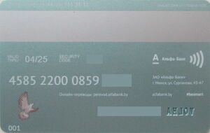 Bank Card: Alfa Bank Gold Blue (Alfa-bank, BelarusCol:BY-VI-0291