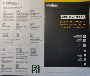 Safety Card: Airbus A321 ACF (Vueling, SpainCol:VLG-ES-0026