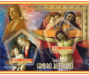 Марка: Art Sandro Botticelli Italian painter (Сент-Винсент и Гренадины ...