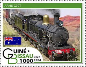 Stamp: Arhs C30t (Guinea-Bissau(Steam Locomotives (2022)) Yt:GW 10070