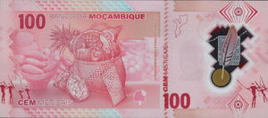 Banknote: 100 Metical (Mozambique(2024 Issue) Wor:P-157a