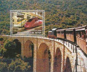Stamp: Trains Steam and High-Speed Locomotives (Benin: Illegal Stamps ...
