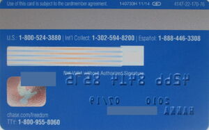 Bank Card: Freedom (Chase Bank USA, N.A., United States of AmericaCol ...