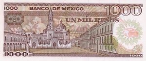 Banknote: 1,000 Pesos (Mexico(1985-1991 Issue) Wor:P-85a.8