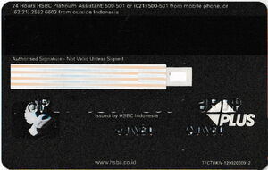 Bank Card: HSBC Visa Platinum (HSBC, IndonesiaCol:ID-VI-0152