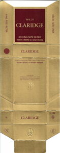 Cigarette Pack: Claridge (AustraliaCol:AU-CT-0020