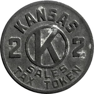 Token: Kansas Sales Tax Token (United States of America(U.S.A. Tax ...