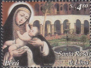 Stamp: Santa Rosa de Lima (Peru(Peruvian Saints) Mi:PE 1877,Sn:PE 1374 ...