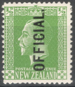 Stamp: King George V (New Zealand(Officials - King George V) Mi:NZ D20C ...