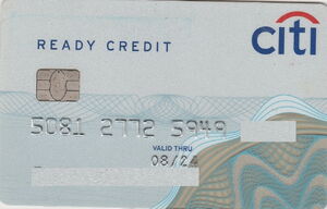 Bank Card: Ready Credit (Citibank, ThailandCol:TH-VI-0203