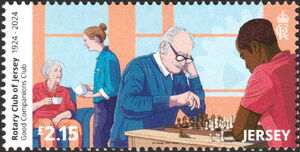 Stamp: Good Companions Club (Jersey(Rotary Club of Jersey Centenary) Mi ...