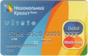 Bank Card: MasterCard Debit (Bank National Credit, UkraineCol:UA-MC-0371.01