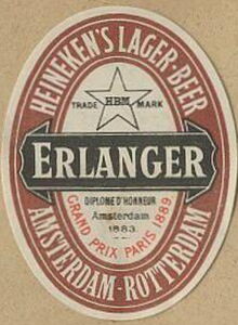 Drink Label: Heineken's Erlanger (Heineken Brouwerij, NetherlandsCol:NL ...