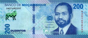 Banknote: 200 Meticais (Mozambique(2024 Issue) Wor:P-158a