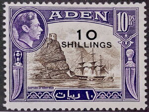 Stamp: Capture of Aden, 1839 (Capt. Rundle) - Surcharged (Aden(1951 ...