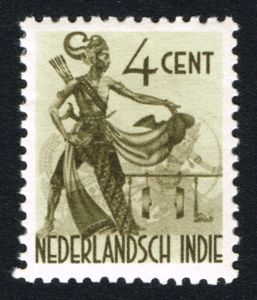 Stamp: Wayang Wong dancer of Java (Netherlands East Indies(Native ...