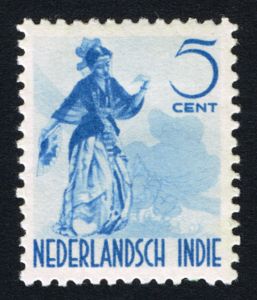 Stamp: Padjoge dancer of Southern Celebes (Netherlands East Indies ...