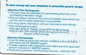 Functional Card: Boering Medical Plan (Airlines, United States of ...