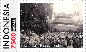 Stamp: History of Balinese: Puputan Badung (Indonesia(History of ...