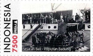 Stamp: History of Balinese: Puputan Badung (Indonesia(History of ...
