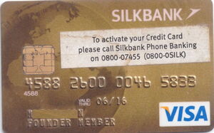 Bank Card: Silkbank Visa Gold (Silkbank, PakistanCol:PK-VI-0039.02