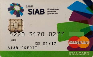 Bank Card: Bank SIAB MC Standard (Bank SIAB, RussiaCol:RU-MC-3474 💳