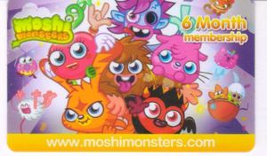 Gift Card: Monsters 3 - 6-month (Moshi Monsters, United Kingdom of ...