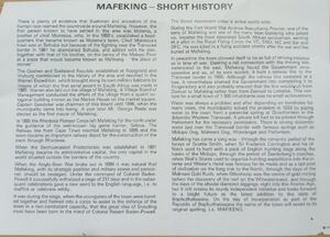 Philatelic Product: Mafeking (Bophuthatswana(Mafeking Incorporation ...