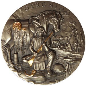 Coin: 5 Dollars (Legendary Warriors - Geronimo) (Niue(Numismatic ...