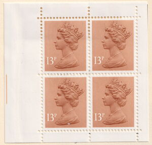 Stamp: Queen Elizabeth II - Decimal Machin booklet pane (United Kingdom ...