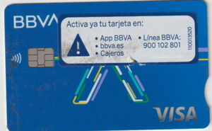 Bank Card: Visa Aqua Menores BBVA (Banco Bilbao Vizcaya Arg., SpainCol ...