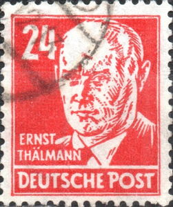 Stamp: Ernst Thälmann (1886-1944) (Germany, Soviet Occupation (General ...