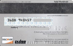 Bank Card: Diners Club International (Diners Club SLO, SloveniaCol:SI ...