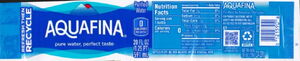 Drink Label: Aquafina (CPF, Inc., United States of AmericaCol:US-WATER ...