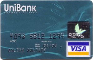 Bank Card: UniBank Visa (Unibank, AzerbaijanCol:AZ-VI-0006