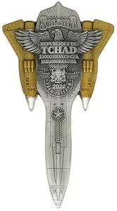 Coin: 10,000 CFA Francs (Fighter Jet - Gilded) (Chad(Numismatic Product ...