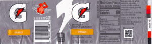 Drink Label: Gatorade Orange (Gatorade Co., United States of AmericaCol ...