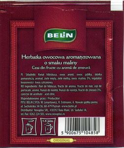 Tea Bag: Herbatka owocowa Malina (Belin, Poland) (Zauberer) Col:TB-PL-0875