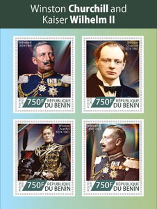 Stamp: Winston Churchill and Kaiser Wilhelm II (Benin: Illegal Stamps ...