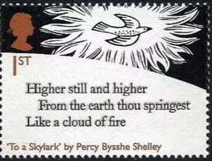 Stamp: Percy Bysshe Shelley "To A Skylark" (United Kingdom of Great ...
