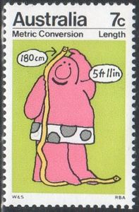 Stamp: Metric Conversion - Length (Australia(Metric Conversion) Mi:AU ...