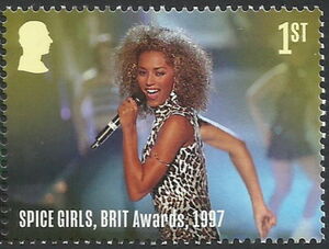 Stamp: Melanie Brown Performing at Brit Awards 1997 (United Kingdom of ...