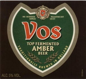 Drink Label: Vos Top Fermented Amber Beer (Brouwerij De Ridder ...