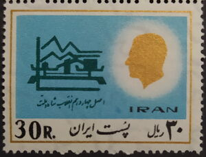 Stamp: Housing reform (Iran(14th anniversary of the "White Revolution ...