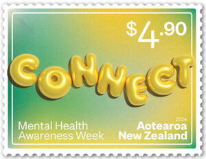 Stamp: Connect (New Zealand(Mental Health Awaress Week 2024) Sn:NZ 3169 ...