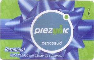 Gift Card: Prezunic 1 (Prezunic, Brazil(Prezunic) Col:BR-PREZ-001