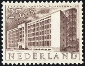 Stamp: Office building of Shell, The Hague (Netherlands) (Summer stamps ...