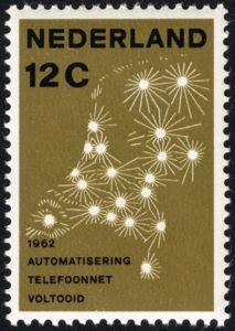 Stamp: Diagram of Telephone Network (Netherlands(Completion of ...