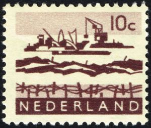 Stamp: Delta Works (Netherlands(Landscapes 1962-1963) Mi:NL 800YxA,Sn ...